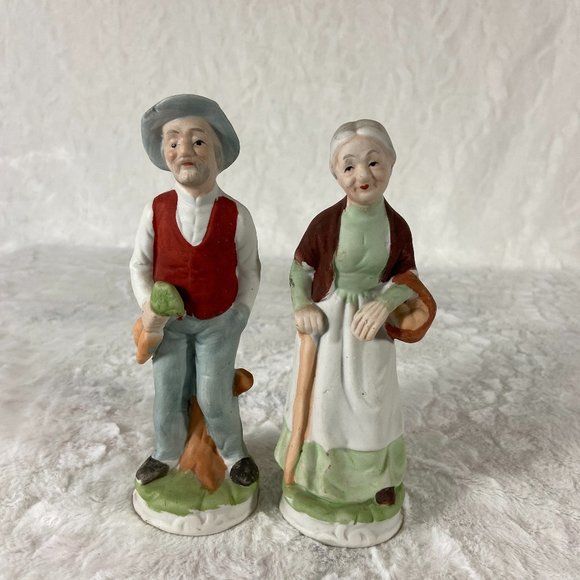 Vintage | Accents | Vintage Pair Farming Grandma Grandpa Porcelain ...